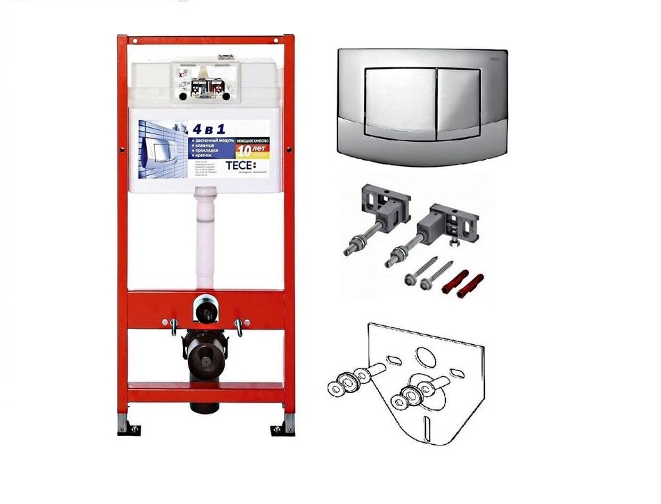 TECE WC rėmas 4 in 1 (Pilna komplektacija) - Vokiška keramika